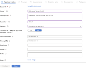 Deploying Tanium Client with Intune / Endpoint Manager - PointWire