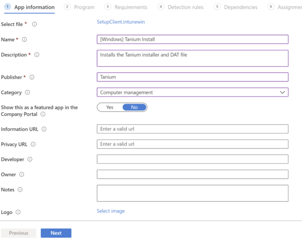 Deploying Tanium Client with Intune / Endpoint Manager - PointWire