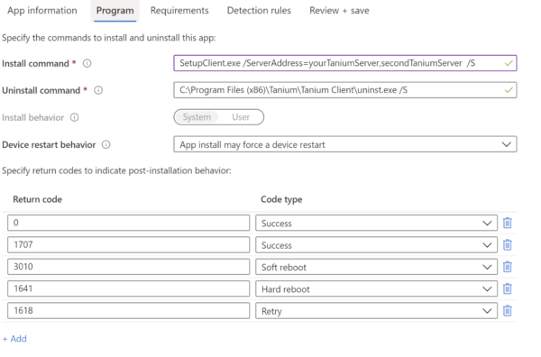 Deploying Tanium Client with Intune / Endpoint Manager - PointWire
